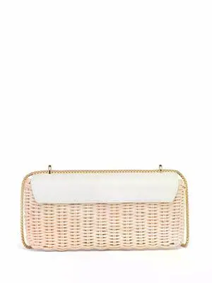 Prada Logo-plaque Interwoven Mini Bag - White