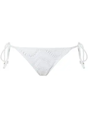 AMIR SLAMA Patterned Bikini Bottom - White