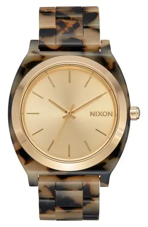 Nixon Time Teller Acetate Bracelet Watch - Cream Tortoise