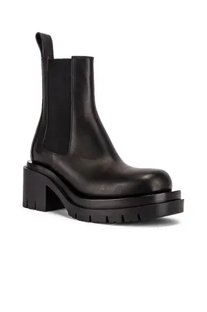 Bottega Veneta Lug Ankle Boots - Black