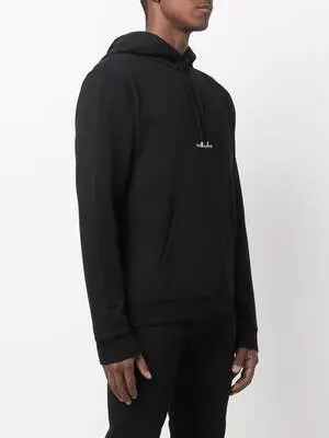Saint Laurent Logo-print Hoodie - Black