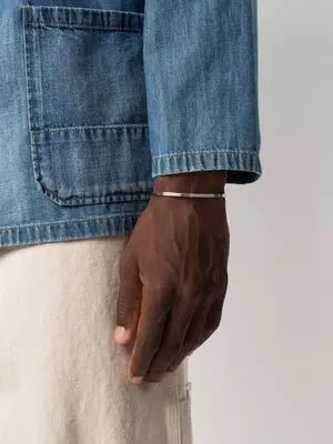 MAISON MARGIELA Logo Stamp Cuff - Silver