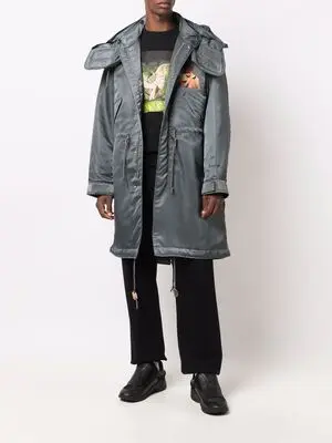Undercover Painterly-print Hooded Parka