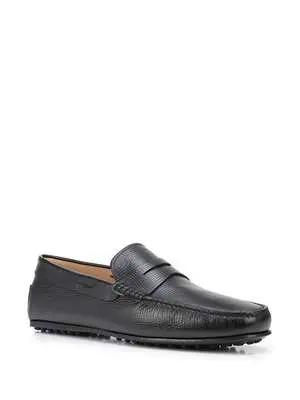 TOD'S Grained Leather Penny Loafers