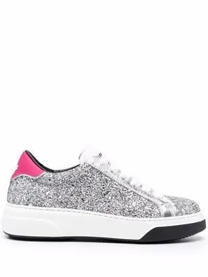 Dsquared2 Glitter Low-top Sneakers - Silver