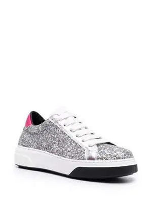 Dsquared2 Glitter Low-top Sneakers - Silver