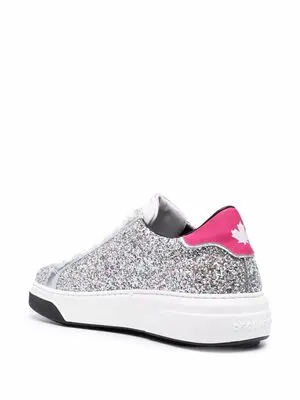 Dsquared2 Glitter Low-top Sneakers - Silver