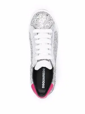 Dsquared2 Glitter Low-top Sneakers - Silver