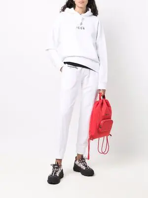 Dsquared2 Logo Drawstring Hoodie - White