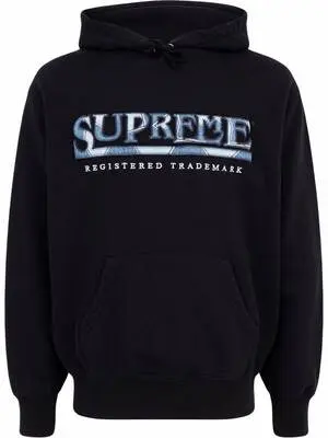 Supreme Denim Logo Hooded Sweatshirt