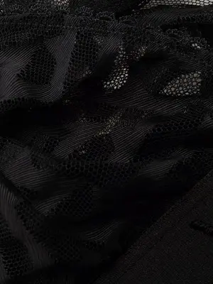 Versace Greca Signature Tulle Bralette - Black