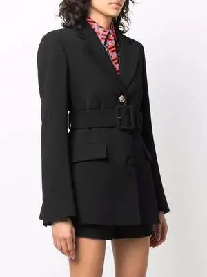 Versace Belted Single-breasted Blazer