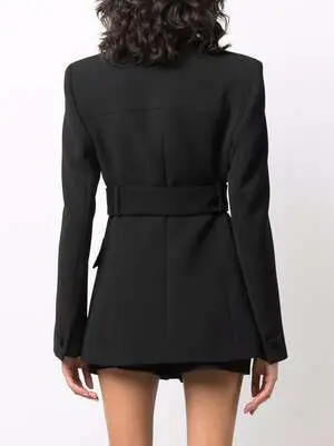 Versace Belted Single-breasted Blazer