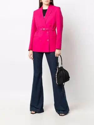 Stella McCartney Peak Lapel Belted Blazer - Pink