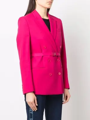 Stella McCartney Peak Lapel Belted Blazer - Pink