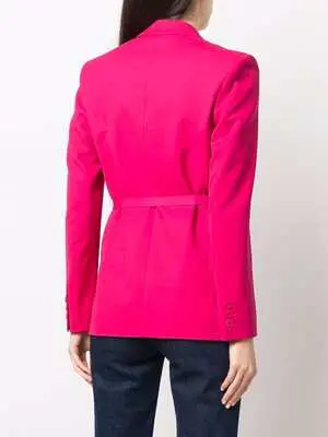 Stella McCartney Peak Lapel Belted Blazer - Pink