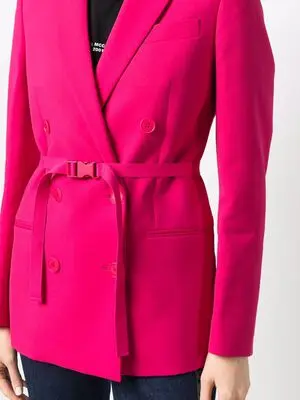 Stella McCartney Peak Lapel Belted Blazer - Pink