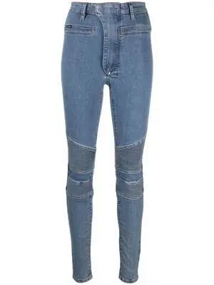 Philipp Plein High-waist Biker Jeans