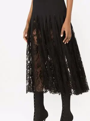 Dolce & Gabbana Chantilly-lace Midi Skirt