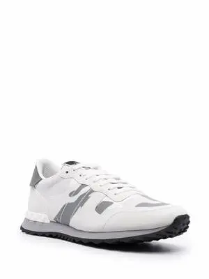 Valentino Garavani Camouflage Rockrunner Sneakers - White