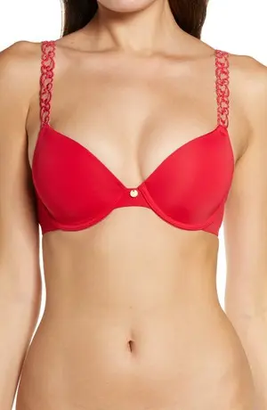 Natori Pure Luxe Underwire T-shirt Bra Chili/glow