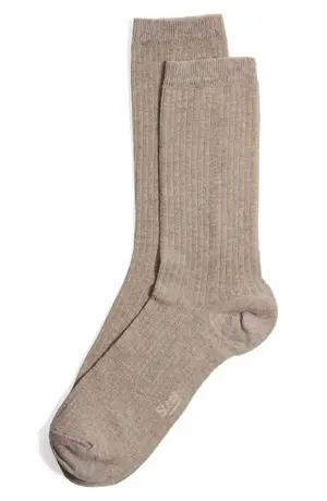 STEMS Stems Cotton & Cashmere Blend Crew Socks Gris