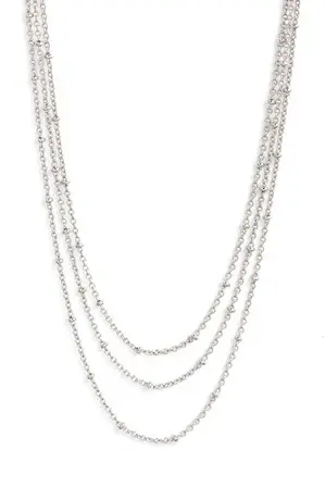 Nordstrom Triple Wrap Necklace - Rhodium