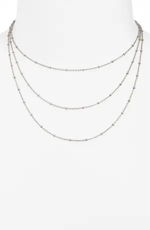Nordstrom Triple Wrap Necklace - Rhodium