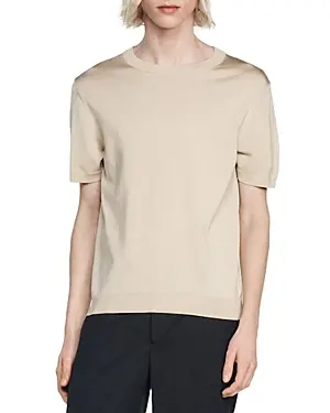 Sandro Knitted Tee Beige