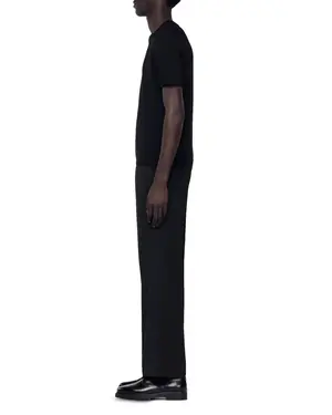 Sandro Knitted Tee - Black