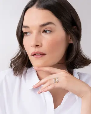 Lagos 18k Yellow Gold & Sterling High Bar Statement Ring