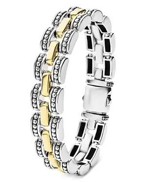 Lagos 18k Yellow Gold And Sterling Silver Link Bracelet