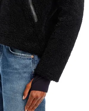 Sam. Sherpa Denver Jacket - Black