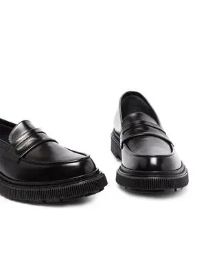 ADIEU PARIS Penny-slot Leather Loafers