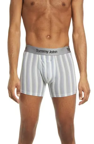 Tommy John Second Skin 4-inch Boxer Briefs Blue Blush Goodnight Stripe