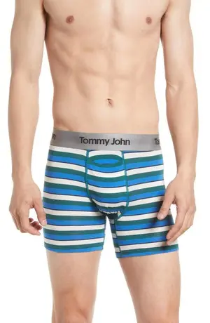 Tommy John Second Skin 4-inch Boxer Briefs Coconut Stripe