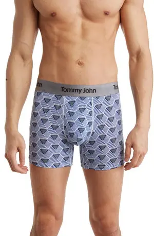 Tommy John Second Skin 4-inch Boxer Briefs Crystal Blue Hex
