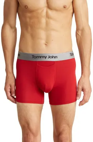 Tommy John Second Skin 4-inch Boxer Briefs Emboldened Red