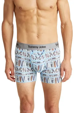 Tommy John Second Skin 4-inch Boxer Briefs Ice Blue Winter On The Hill