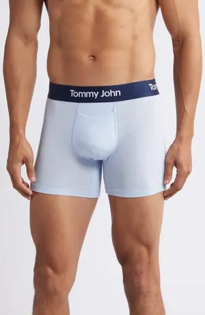Tommy John Second Skin 4-inch Boxer Briefs Navy Crystal Blue Heather