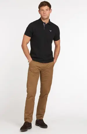 Barbour Tartan Piqué Polo - Black/modern