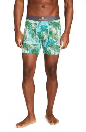 Tommy John Second Skin 6-inch Boxer Briefs Aqua Palm Shadow