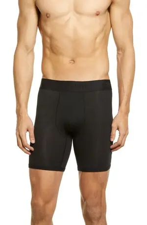 Tommy John Second Skin 6-inch Boxer Briefs Black