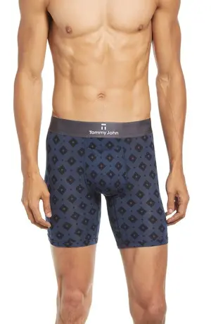 Tommy John Second Skin 6-inch Boxer Briefs Blue Foulard