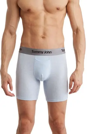 Tommy John Second Skin 6-inch Boxer Briefs Crystal Blue Heather