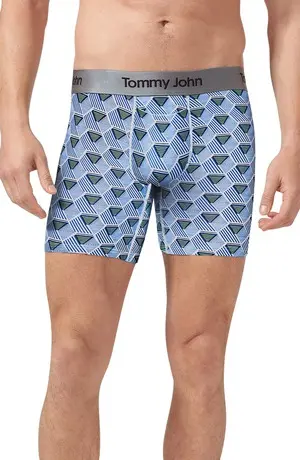 Tommy John Second Skin 6-inch Boxer Briefs Crystal Blue Hex
