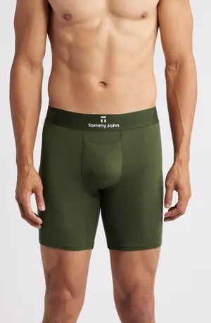 Tommy John Second Skin 6-inch Boxer Briefs Dark Olive