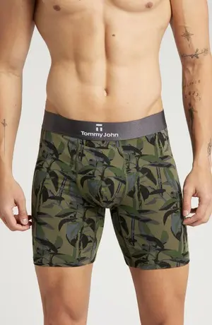 Tommy John Second Skin 6-inch Boxer Briefs Grape Leaf Rubber Tree