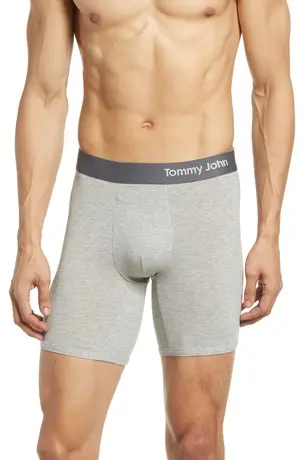 Tommy John Second Skin 6-inch Boxer Briefs Heather Grey