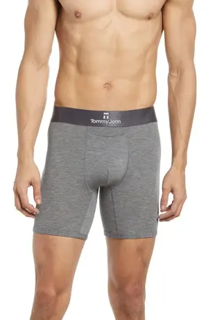 Tommy John Second Skin 6-inch Boxer Briefs Medium Grey Heather